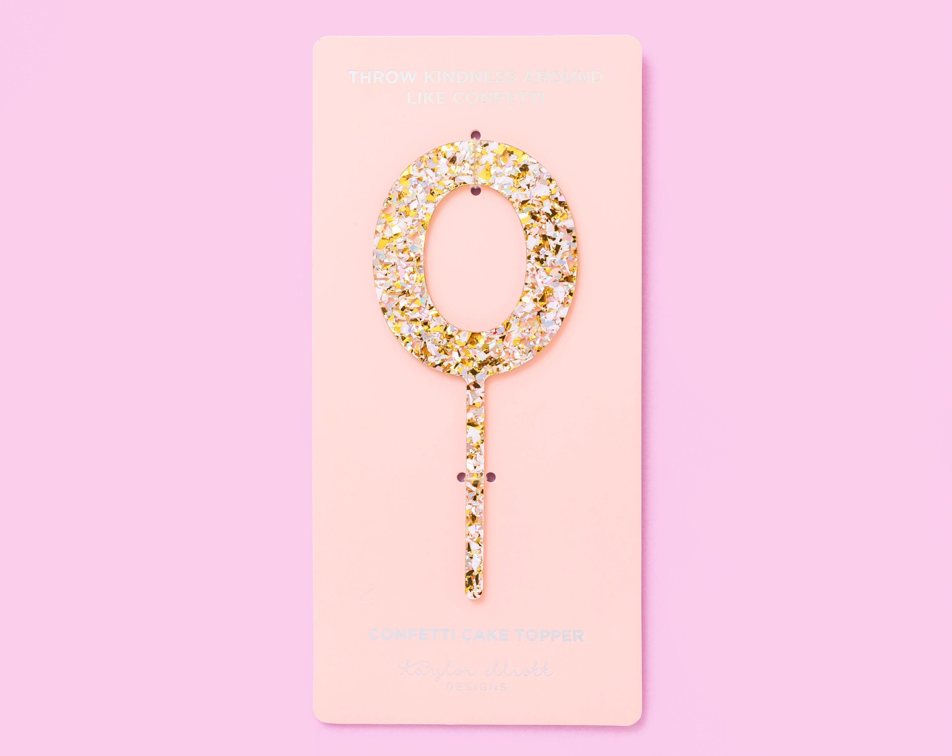 Pearl Confetti Cake Toppers Num 0-9 - Each - Min. 4