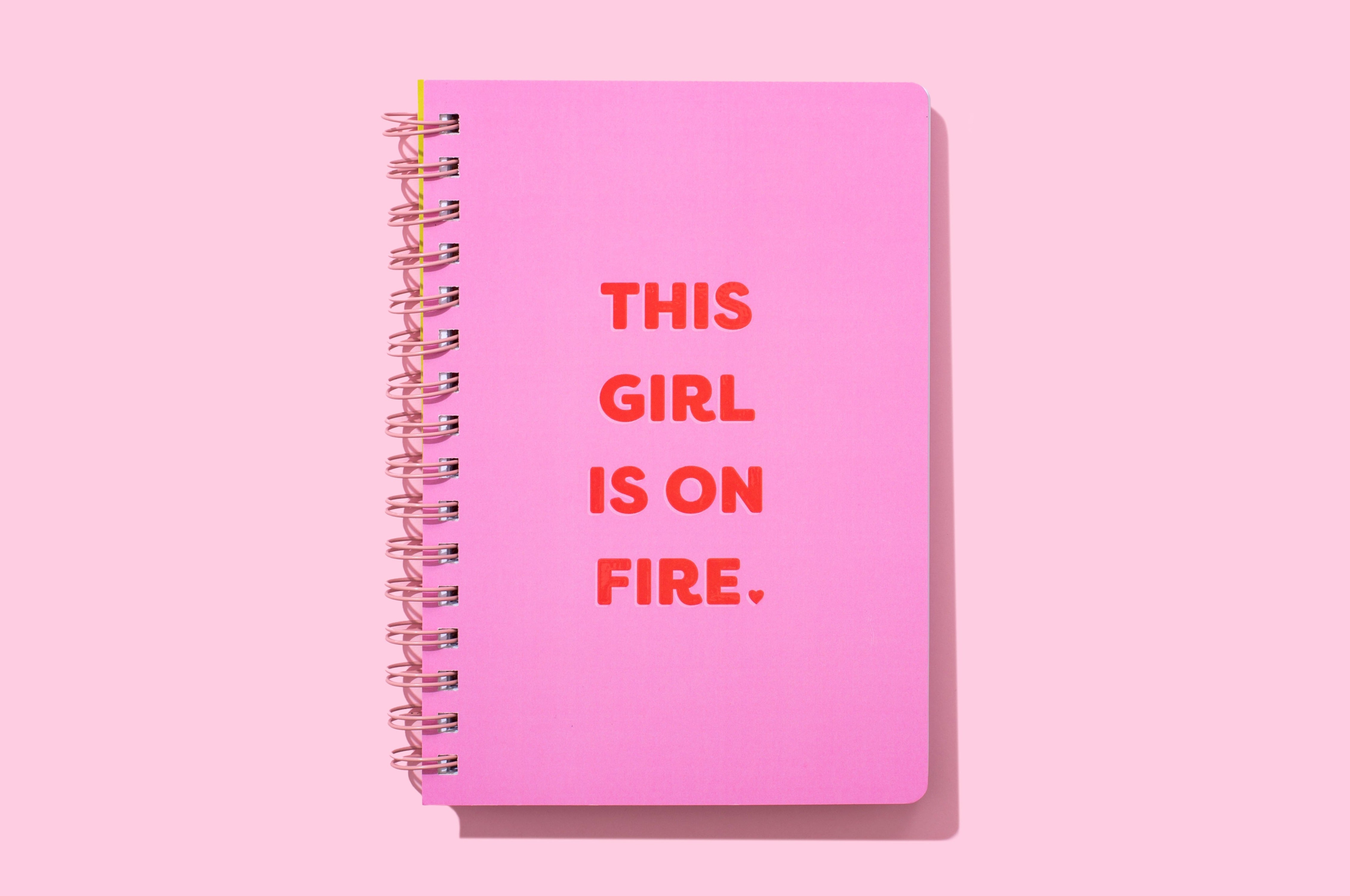 This Girl Is On Fire Spiral Notebook - Min. 4 (NBK-28)
